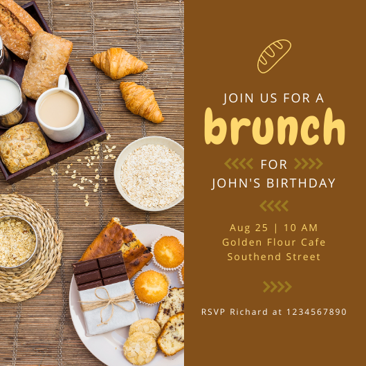 Free Printable Breakfast Invitation Templates Free Customizable